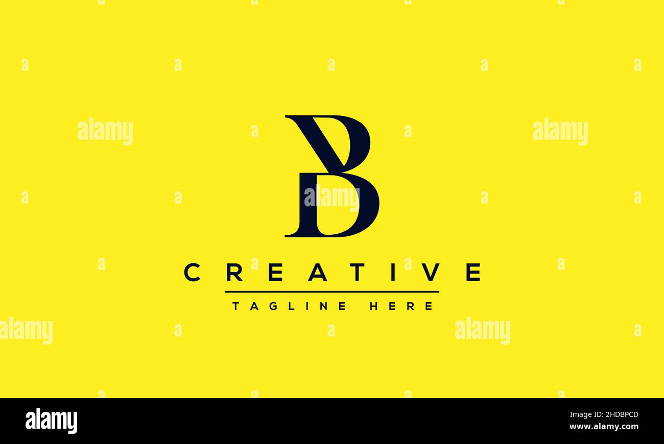Modern abstract letter B logo design. Minimal B initial based icon ...