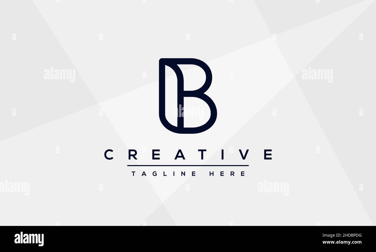 Modern abstract letter B logo design. Minimal B initial based icon ...