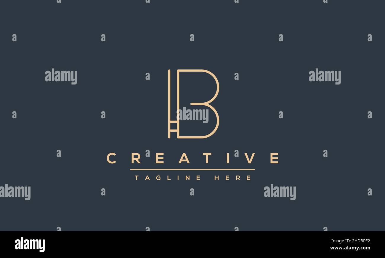Modern abstract letter B logo design. Minimal B initial based icon ...