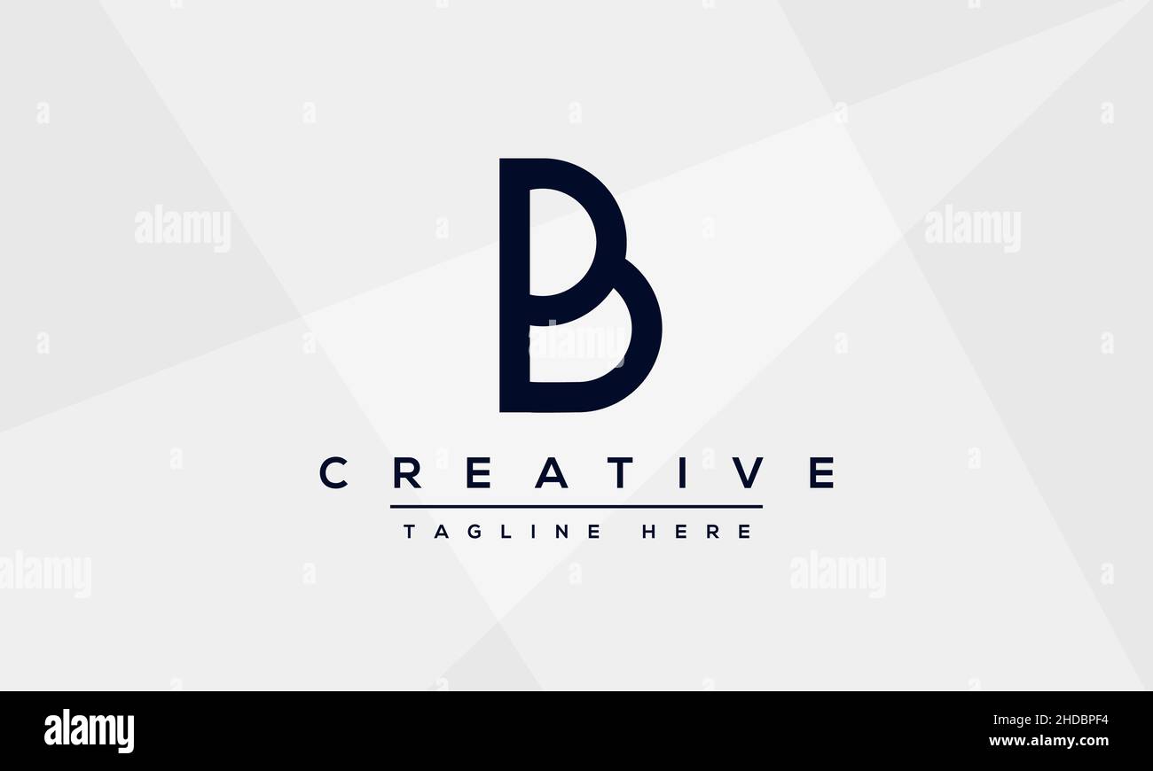 Modern abstract letter B logo design. Minimal B initial based icon ...