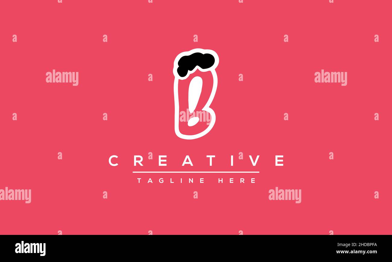 Modern abstract letter B logo design. Minimal B initial based icon ...