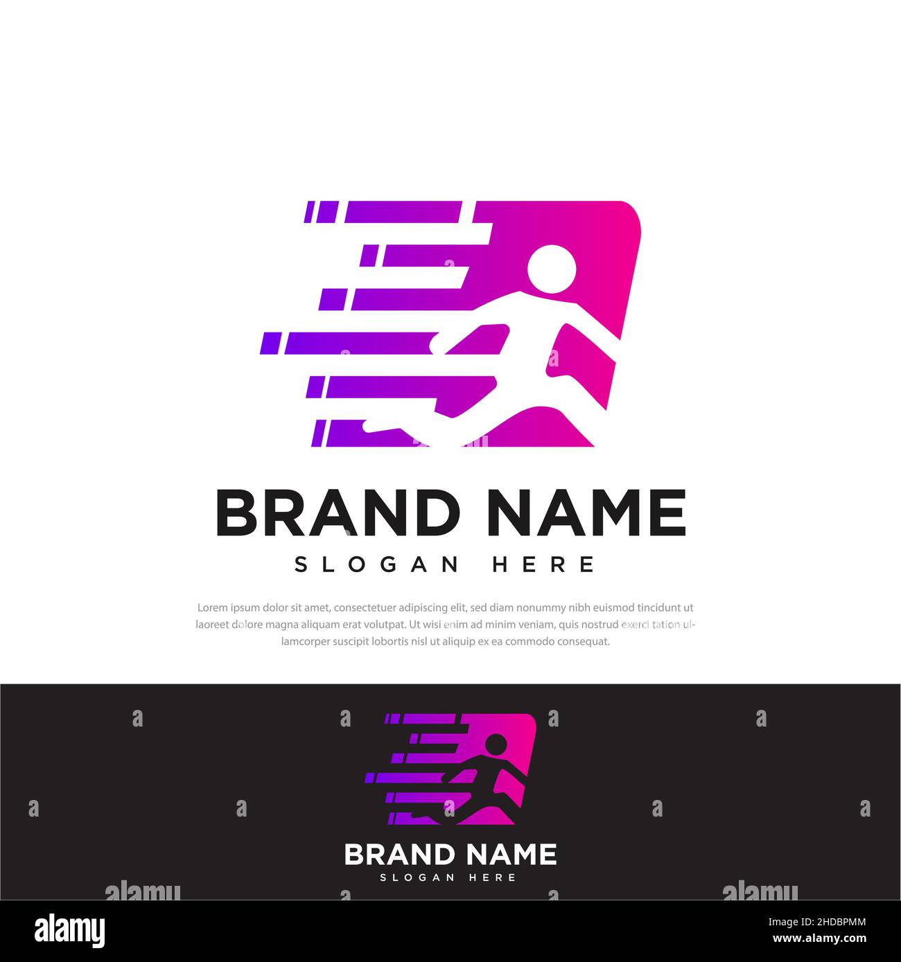 Box Icon Logo Design Element Fast delivery speed with people icon box ...