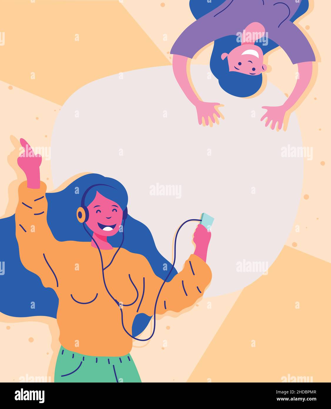 young girls celebrating happy characters Stock Vector Image & Art - Alamy