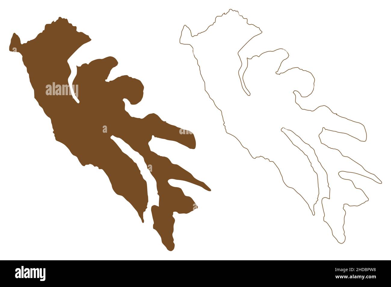 Eysturoy island (Kingdom of Denmark, Faroe Islands) map vector ...