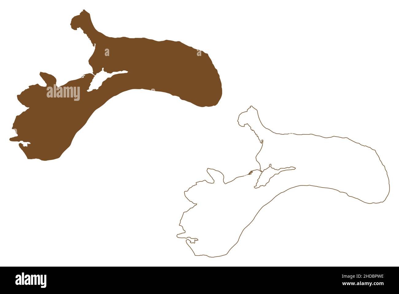 Mon island denmark map Stock Vector Images - Alamy