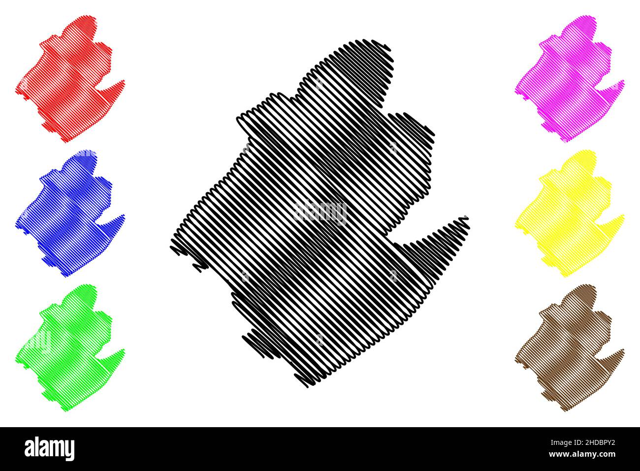 Sivasagar district (Assam State, Republic of India) map vector ...