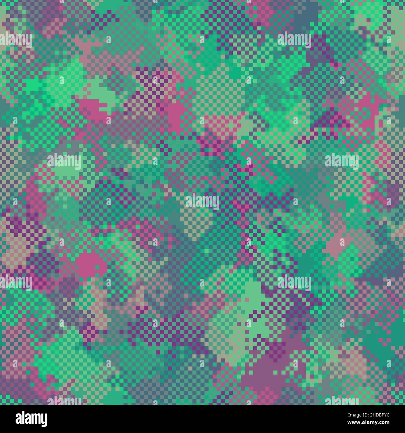 Abstract seamless colorful tiled background with chaos of pixel spots ...