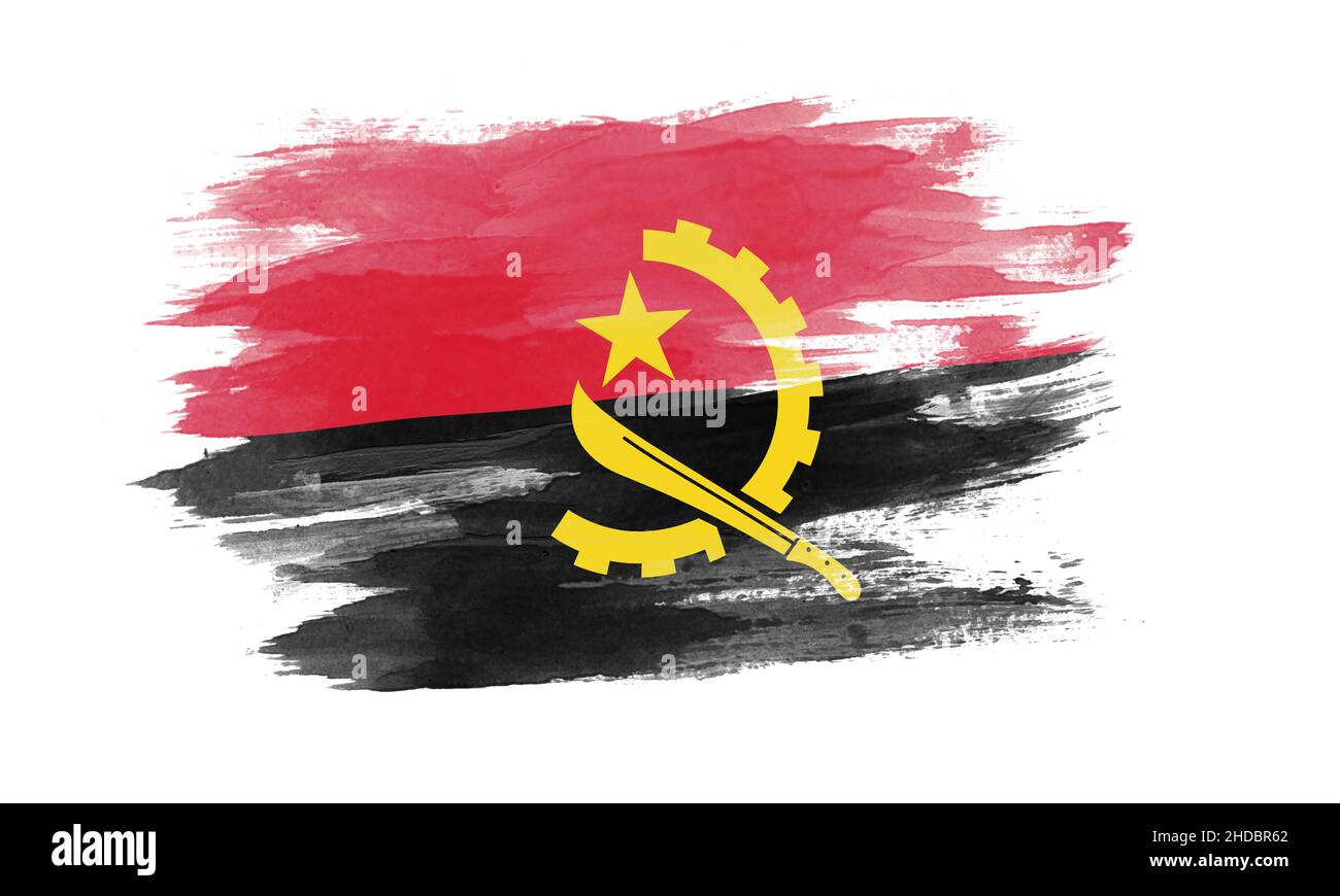 Angola national colors country Cut Out Stock Images & Pictures - Alamy