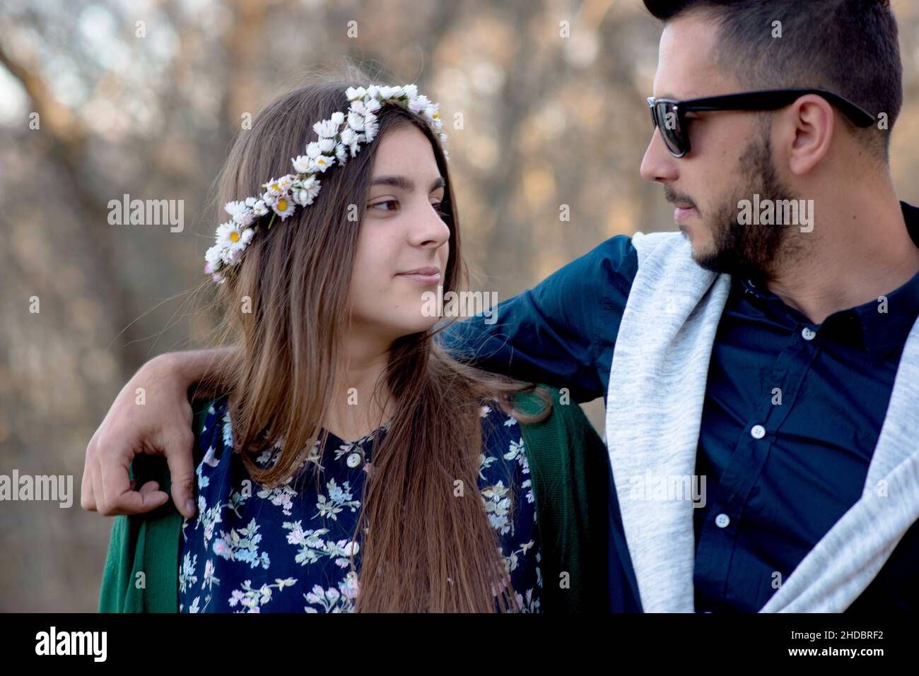 love couple promenade in nature Stock Photo - Alamy