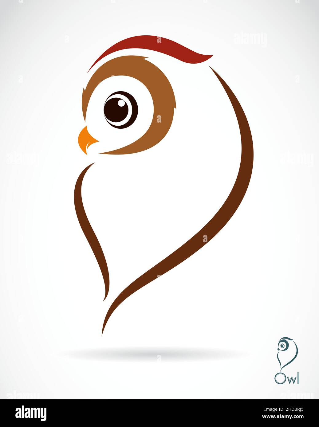 Vector of an owl on white background. Easy editable layered vector ...