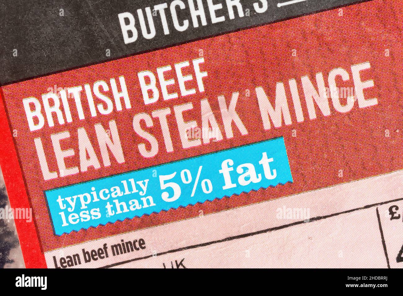 Meat reduced fat label hi-res stock photography and images - Alamy