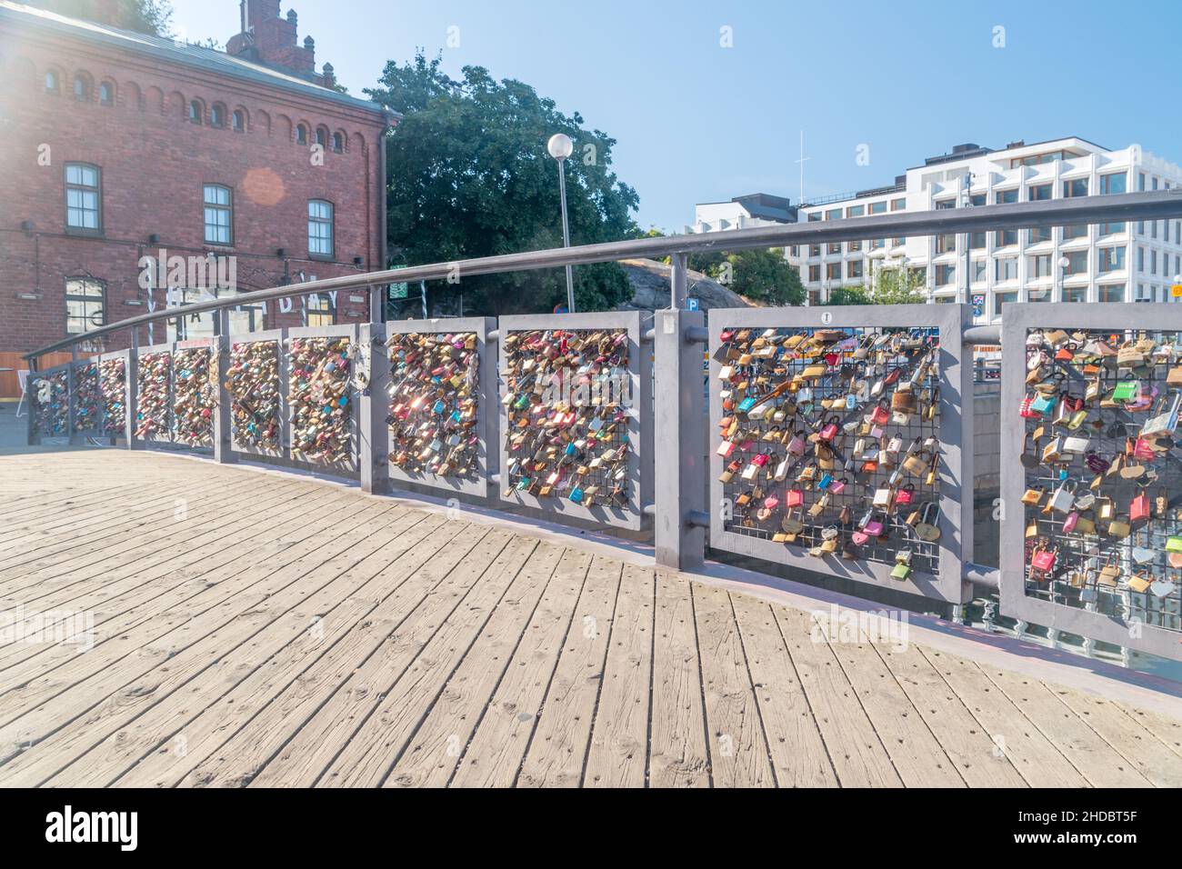 Helsinki, Finland - August 5, 2021: Love Bridge (Rakkaudensilta ...