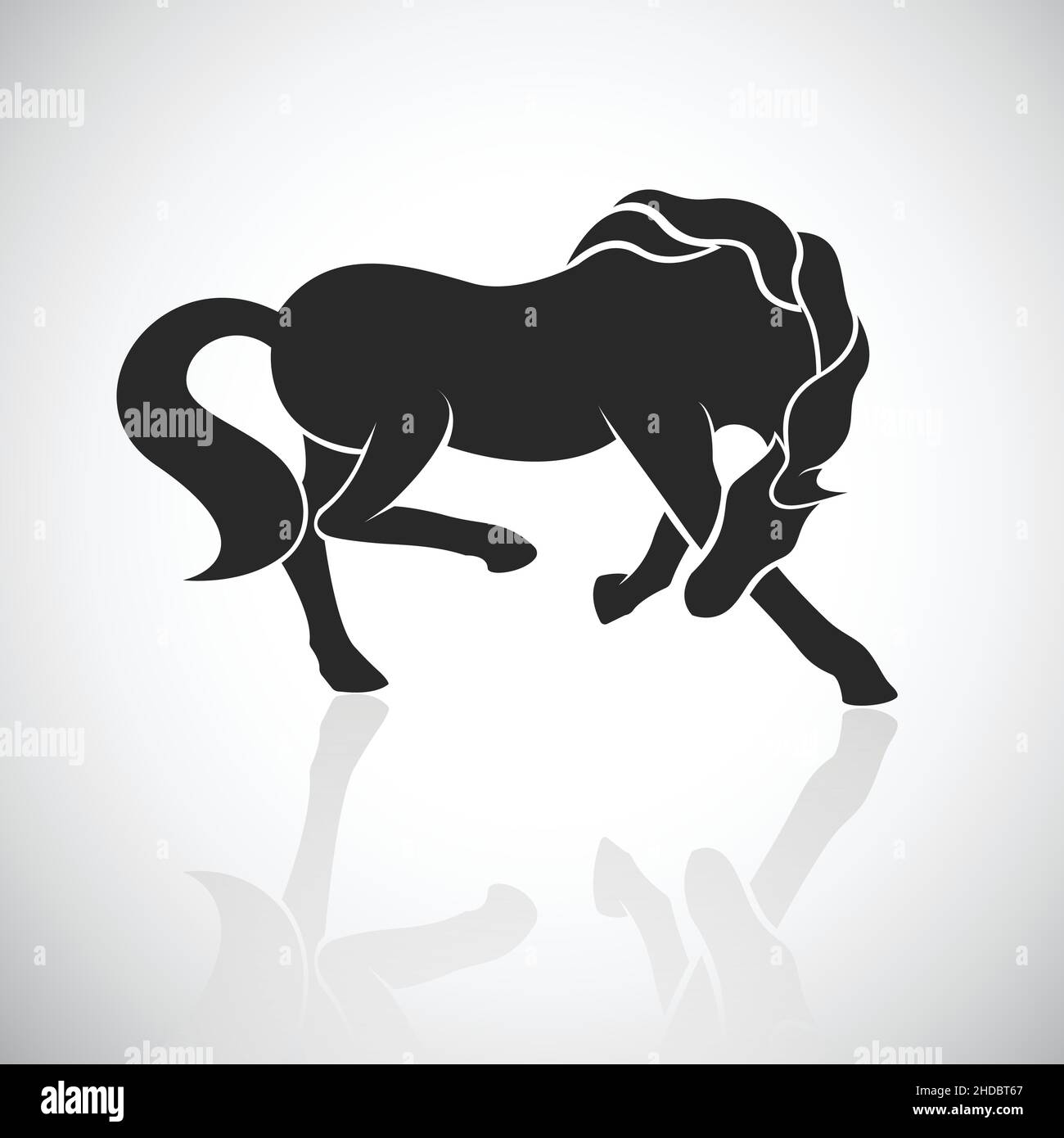 Vector of a horse on white background. Easy editable layered vector ...