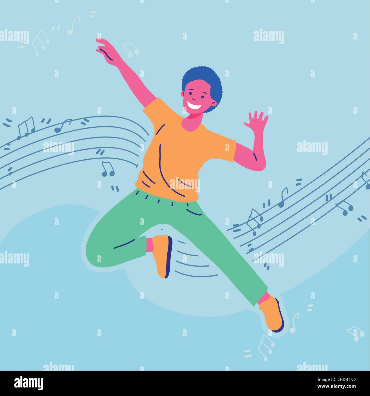Teenage male dancer Stock Vector Images - Alamy