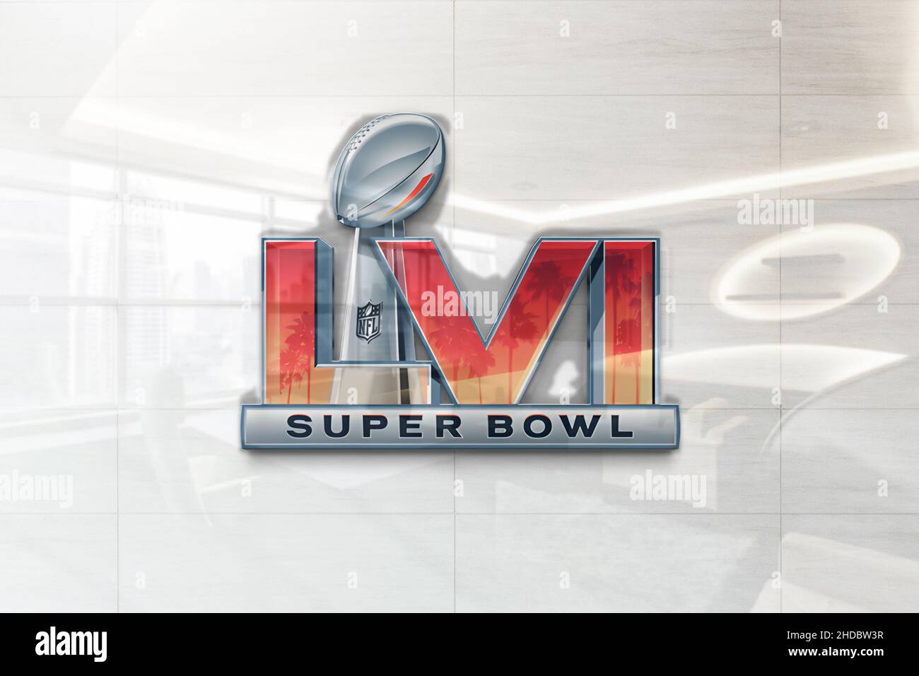 Illustration for the coming super bowl lvi event 2022 national football ...