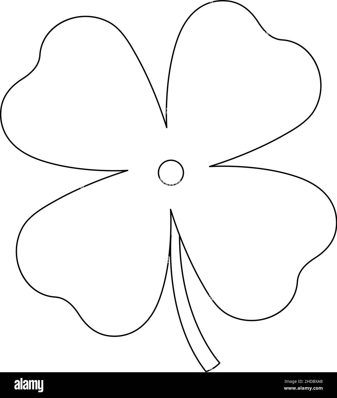 St. Patricks Day Shamrock Coloring Page for Kids Stock Vector Image ...