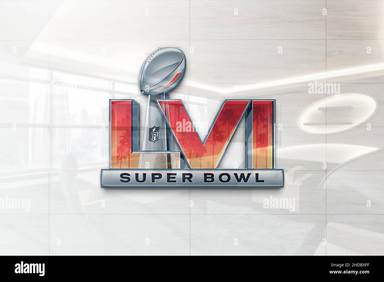 Illustration for the coming super bowl lvi event 2022 national football ...
