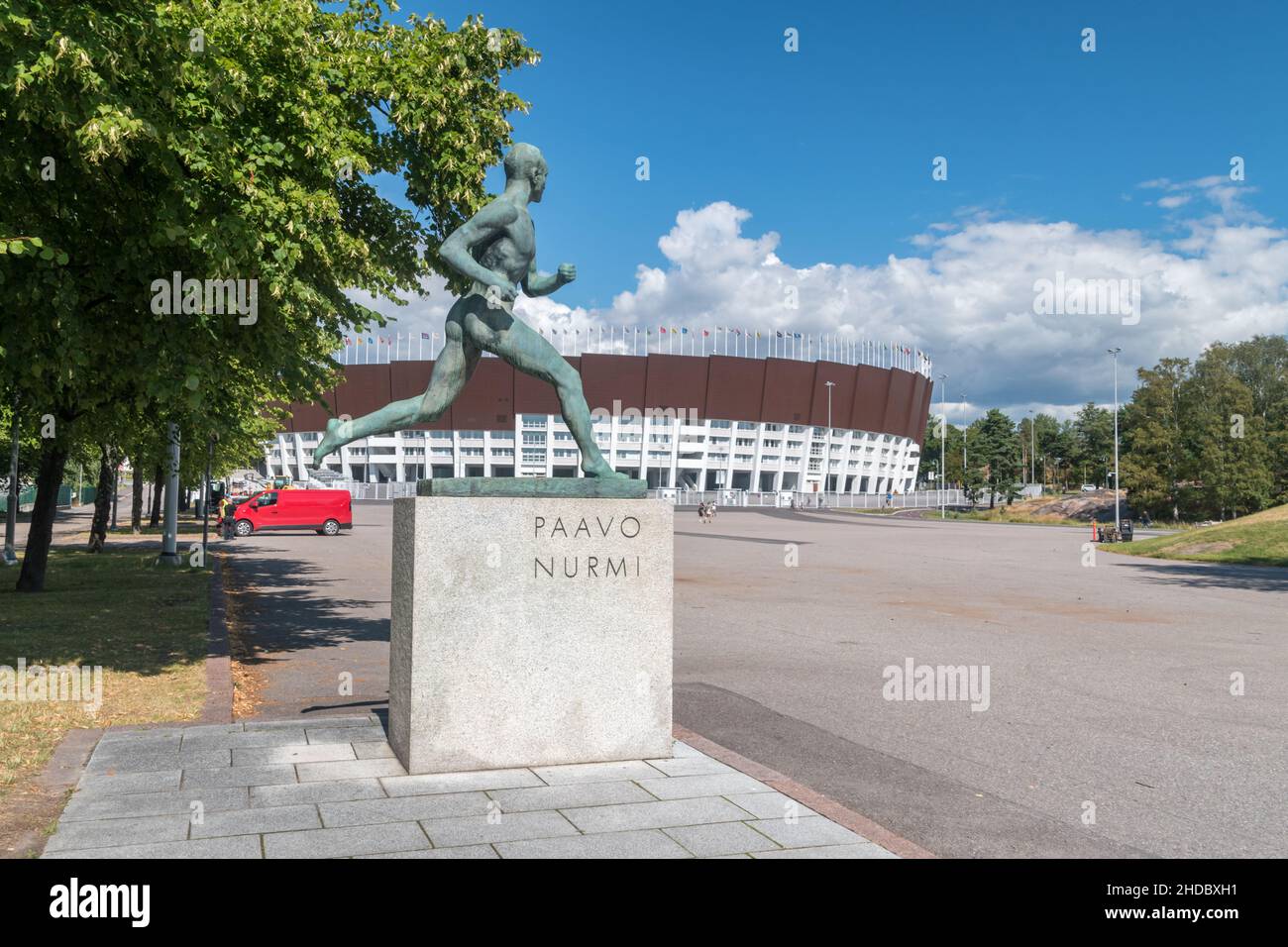 Helsinki, Finland - August 5, 2021: Monument of Paavo Johannes Nurmi ...