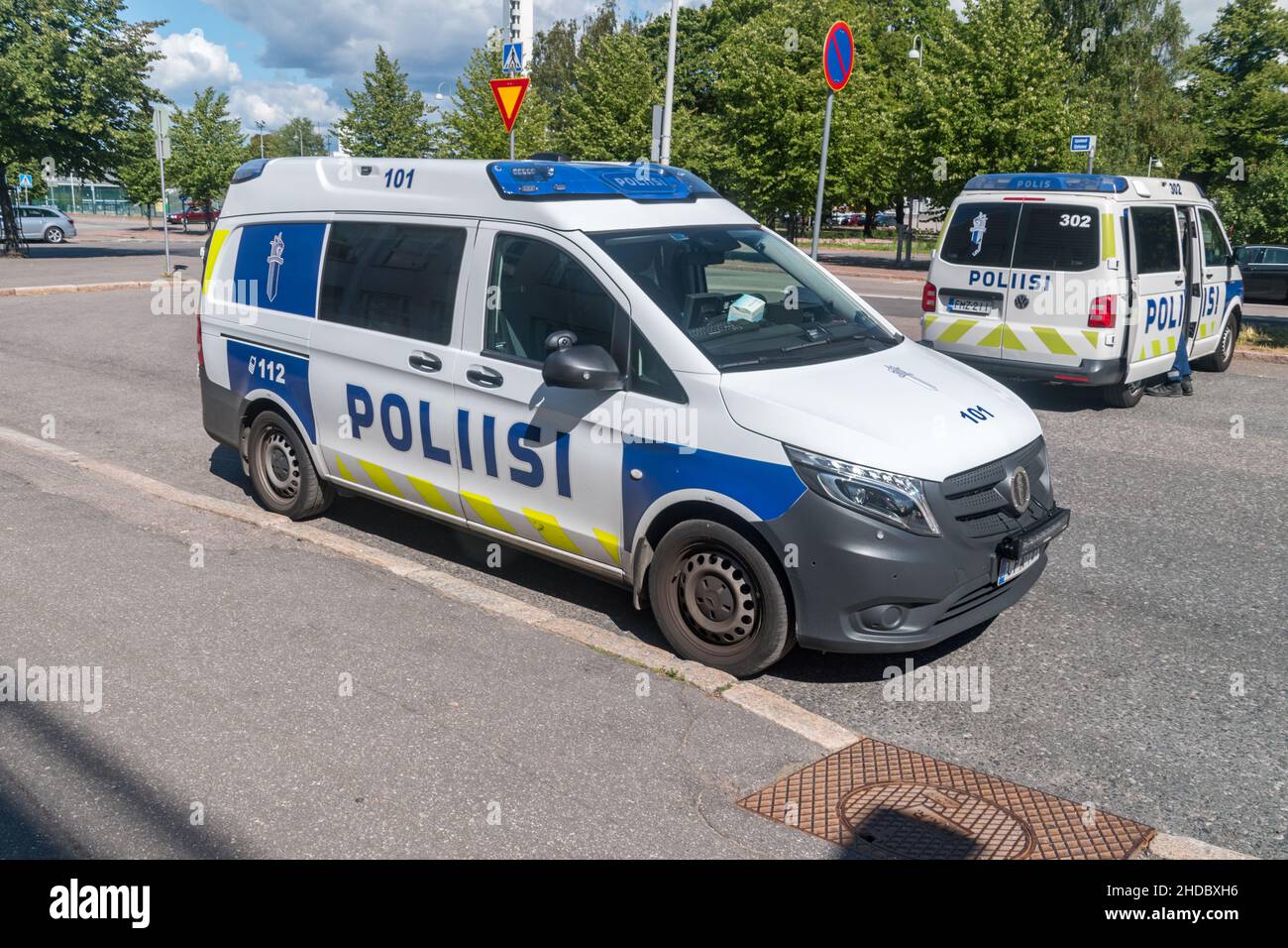 Helsinki, Finland - August 5, 2021: Finnish Poliisi Police car Stock ...