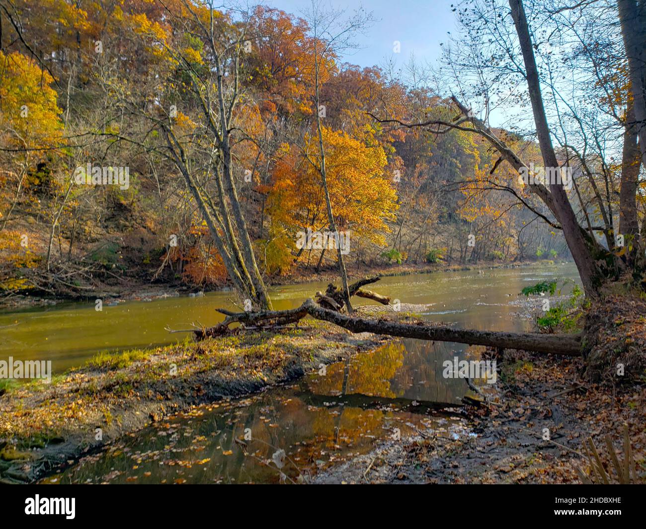 Highbanks Metro park, River Bluff Area, in Autumn, Columbus, Ohio Stock ...