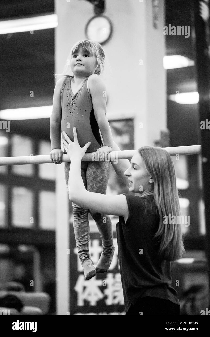 child training in the gym Stock Photo - Alamy