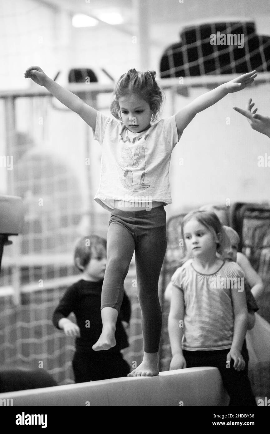 child training in the gym Stock Photo - Alamy