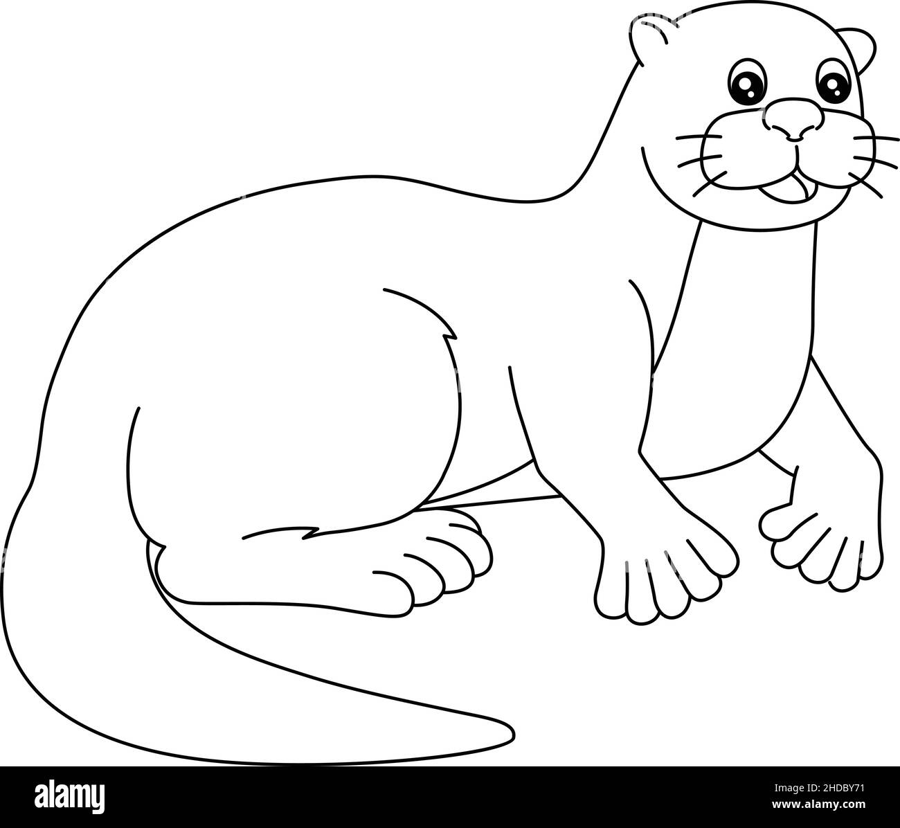 River Otter Coloring Page Isolated for Kids Stock Vector Image & Art ...