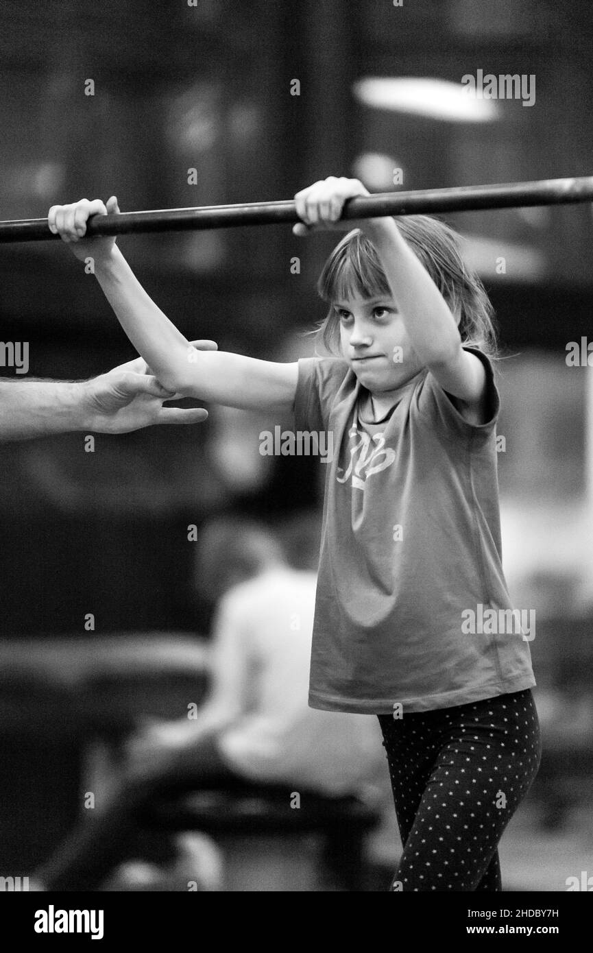 child training in the gym Stock Photo - Alamy