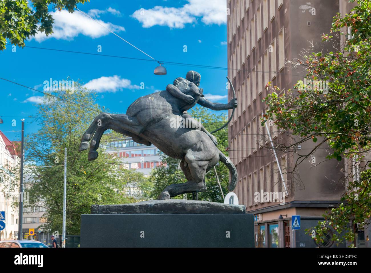 Helsinki, Finland - August 5, 2021: Arcum tendit Apollo. Bronze ...