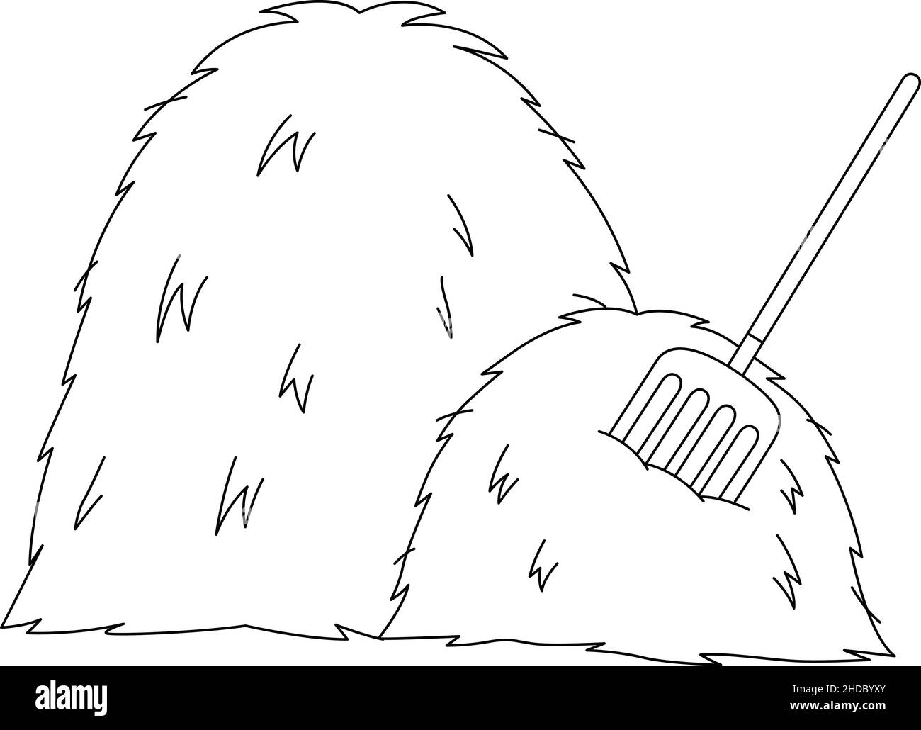 Haystack Coloring Page Isolated for Kids Stock Vector Image & Art - Alamy
