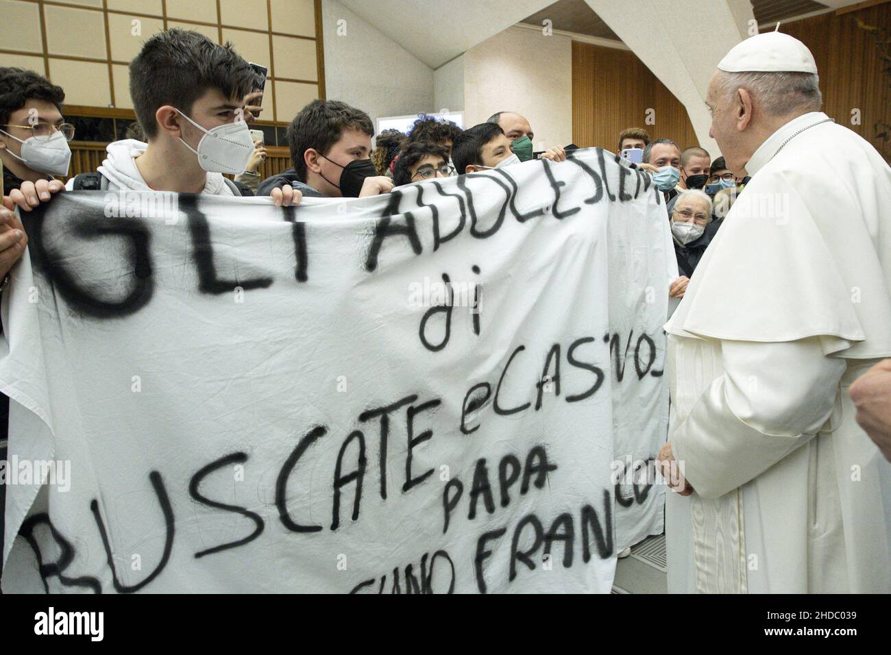 Pope Francis leads the weekly general audience at the Paul VI Hall in ...