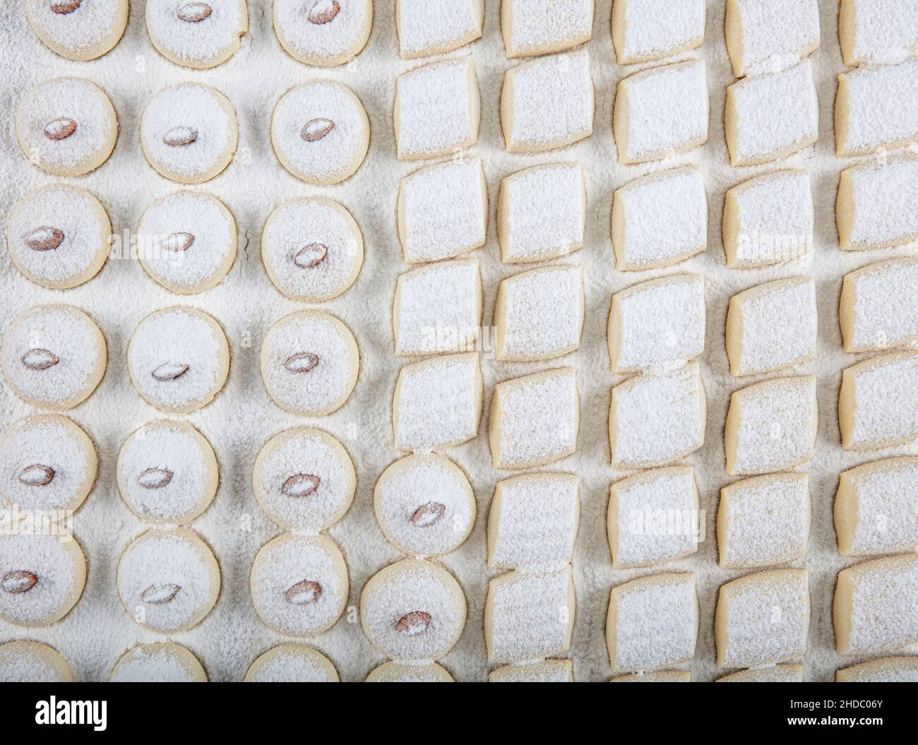 Traditional Delicious Turkish dessert; flour cookie. Flour cookies on a ...