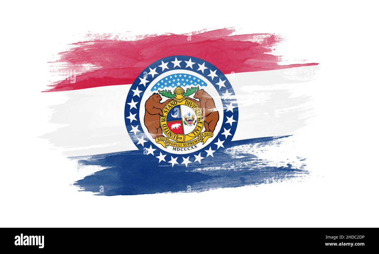 Missouri state flag brush stroke, Missouri flag background Stock Photo ...