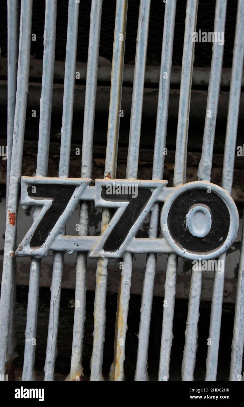 Number 770 on radiator grille of MAN Diesel truck Stock Photo - Alamy