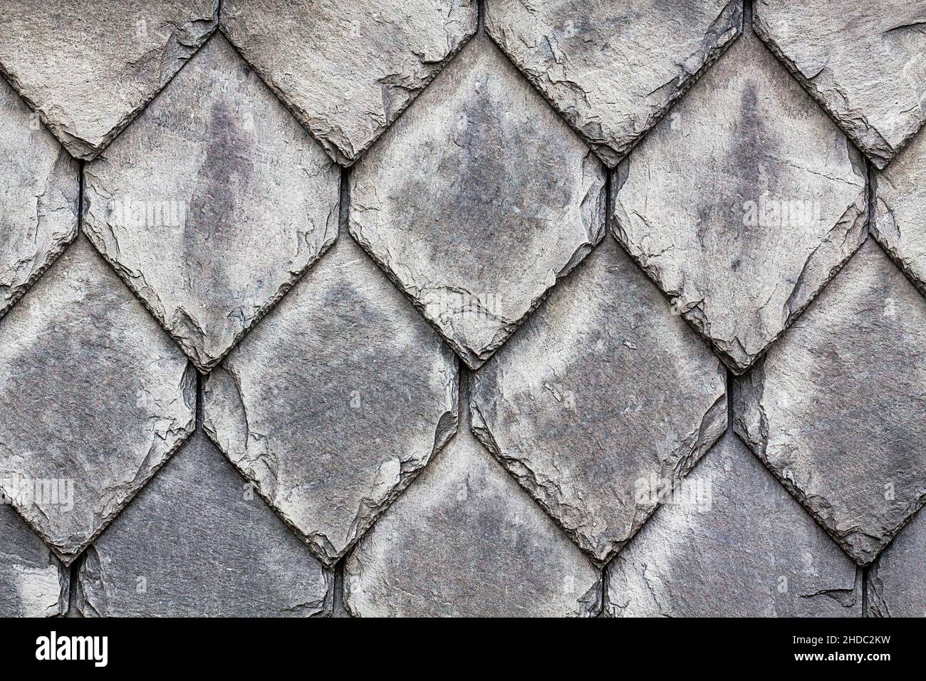 Slate slabs on house wall, diamond-shaped, background, Goslar, Lower ...