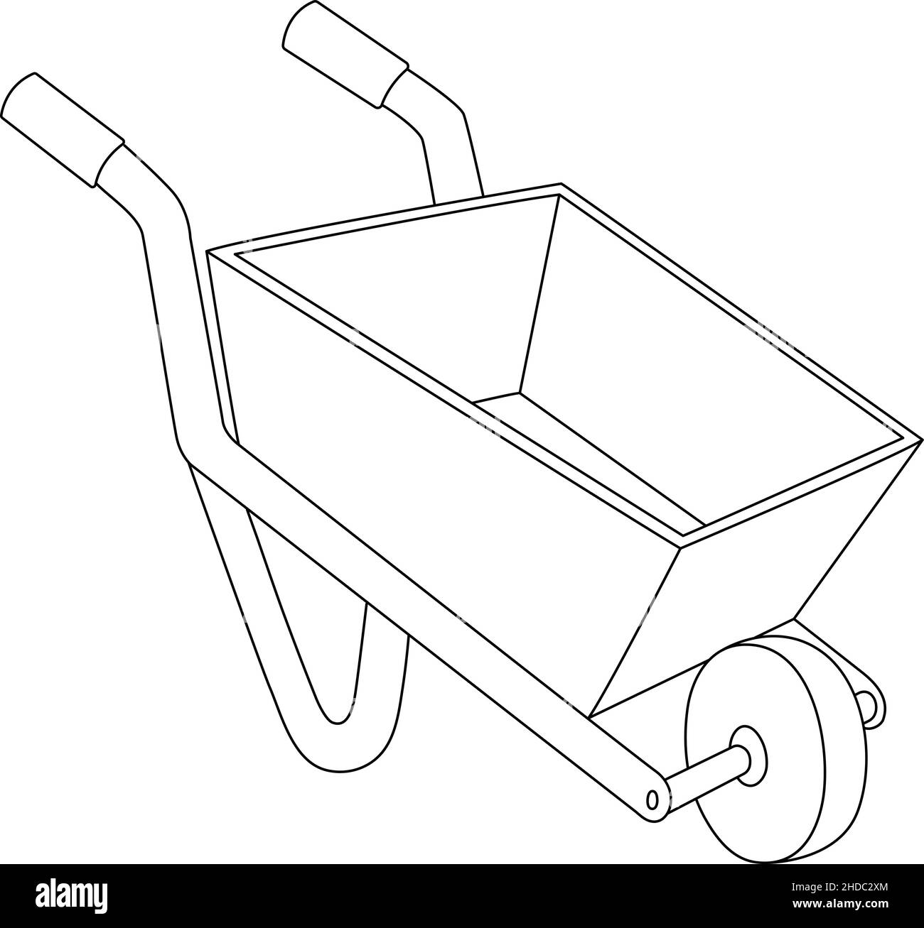 Wheelbarrow Coloring Page for Kids Stock Vector Image & Art - Alamy