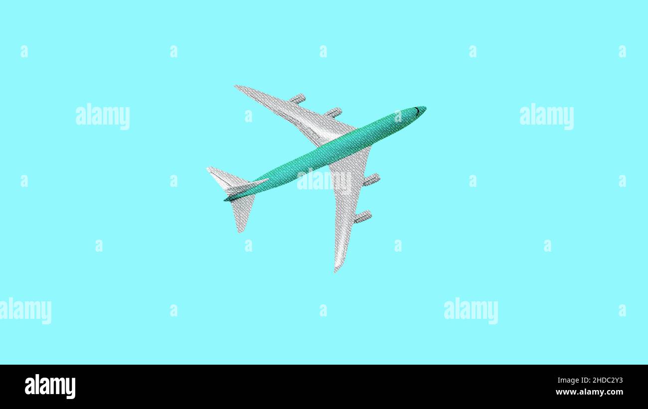 Airplane model, airplane in flight, travel concept. Passenger plane ...