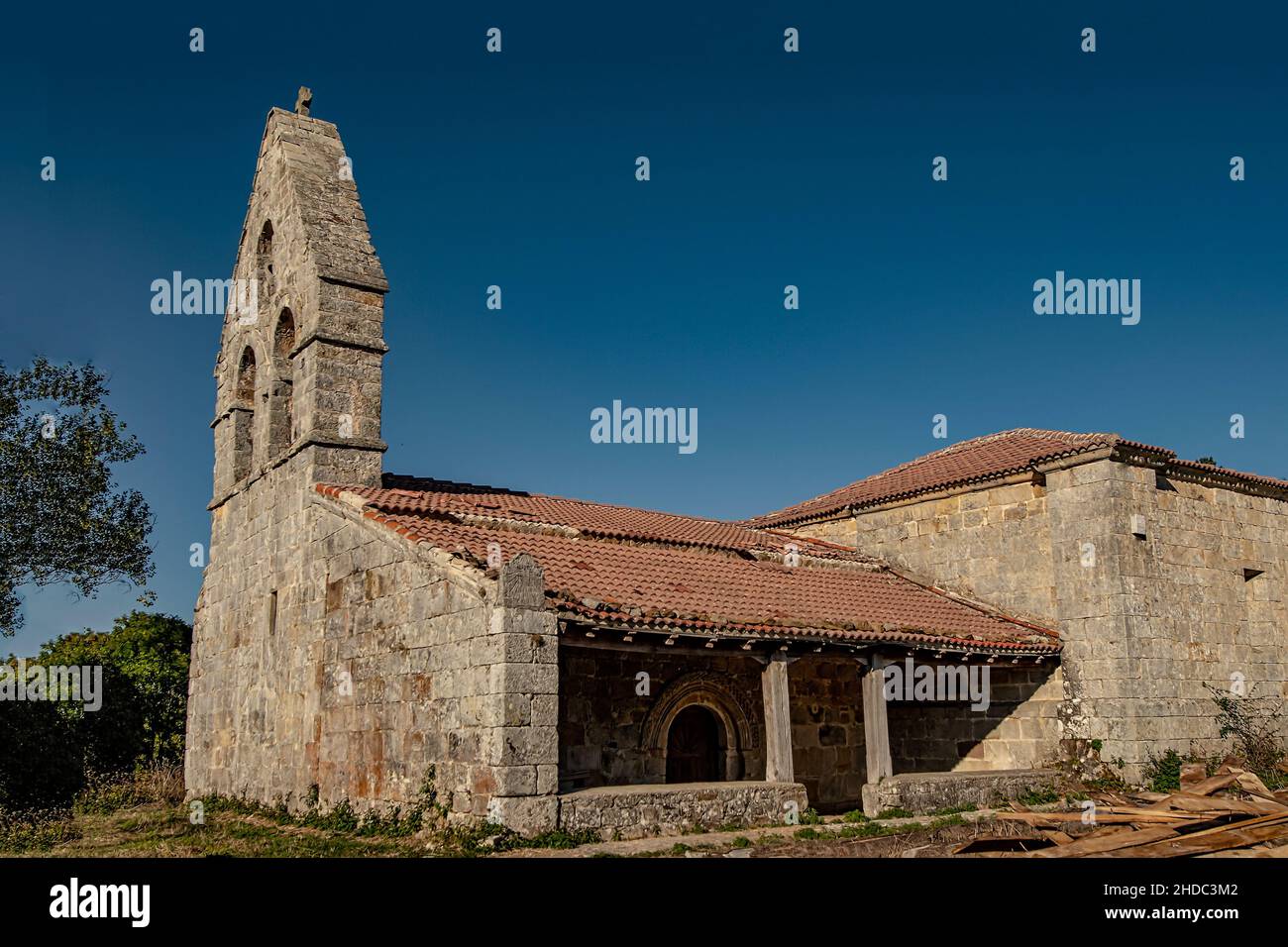 Church of Our Sacred Heart of Jesus in Benzana - Burgos Stock Photo - Alamy