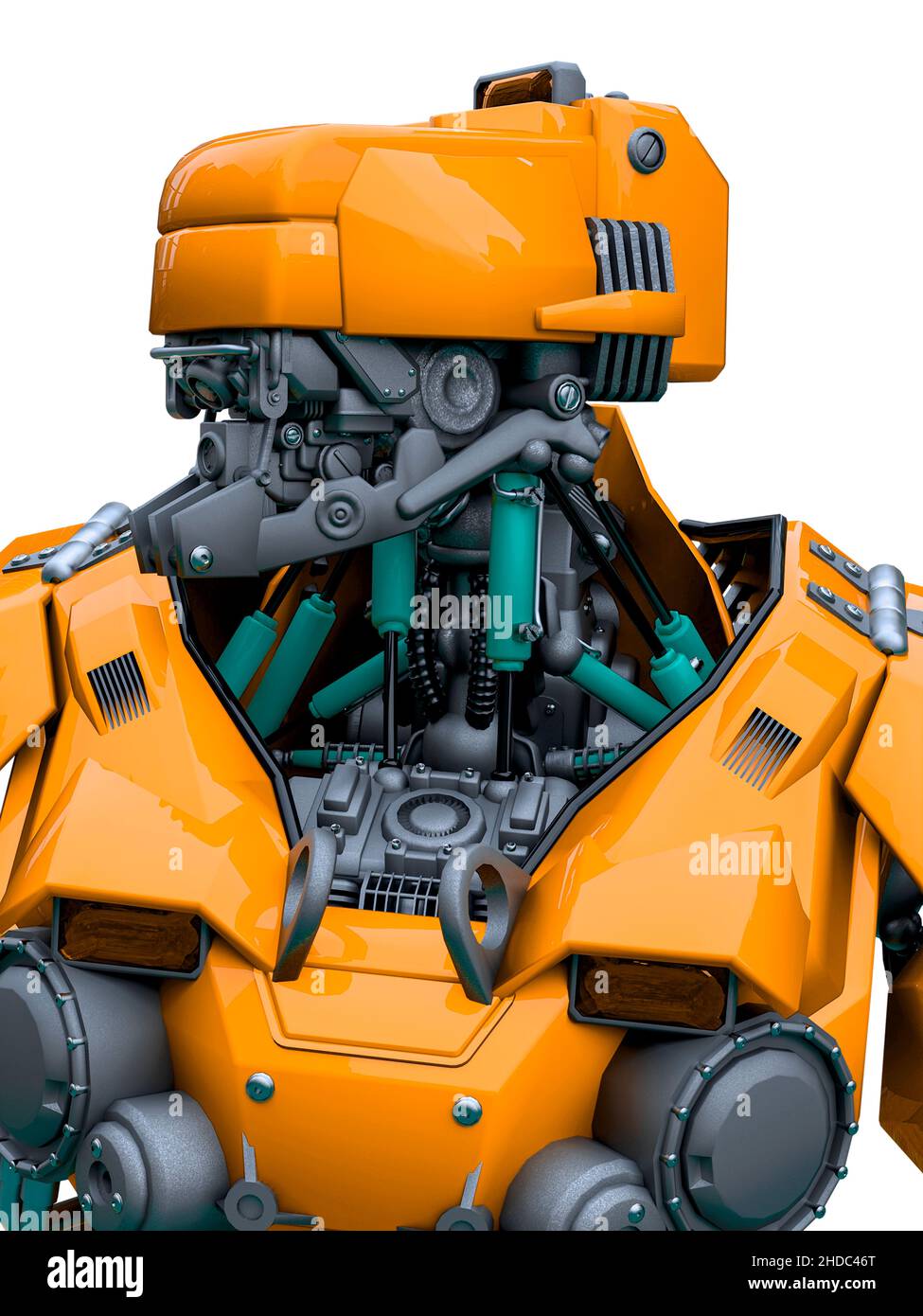 mechanical soldier id portrait, 3d illustration Stock Photo - Alamy
