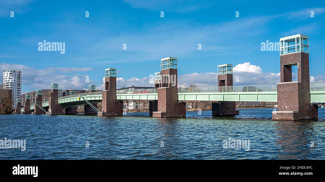 The pier in the Spandau waterfront, Berlin, Germany, Europe Stock Photo ...