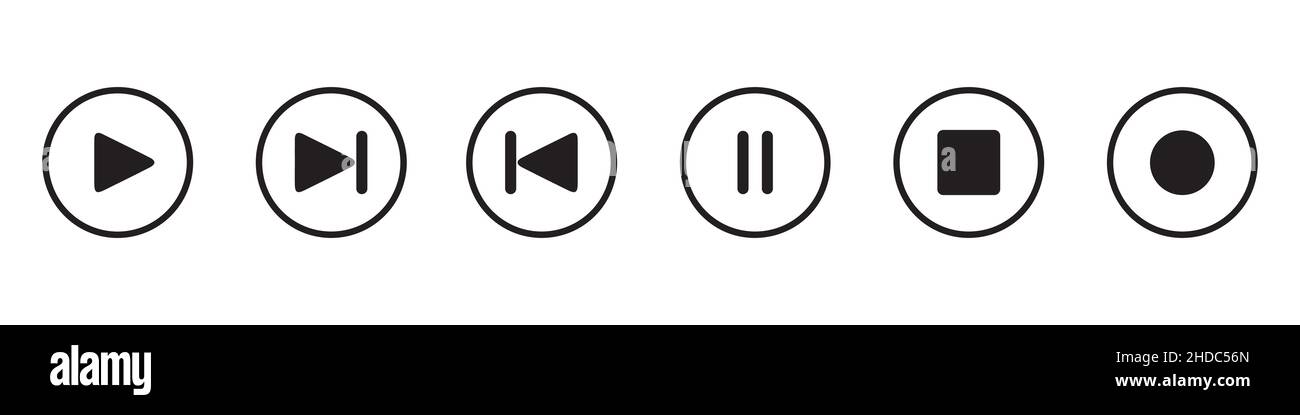 Music Player Buttons Play Pause High Resolution Stock Photography and ...