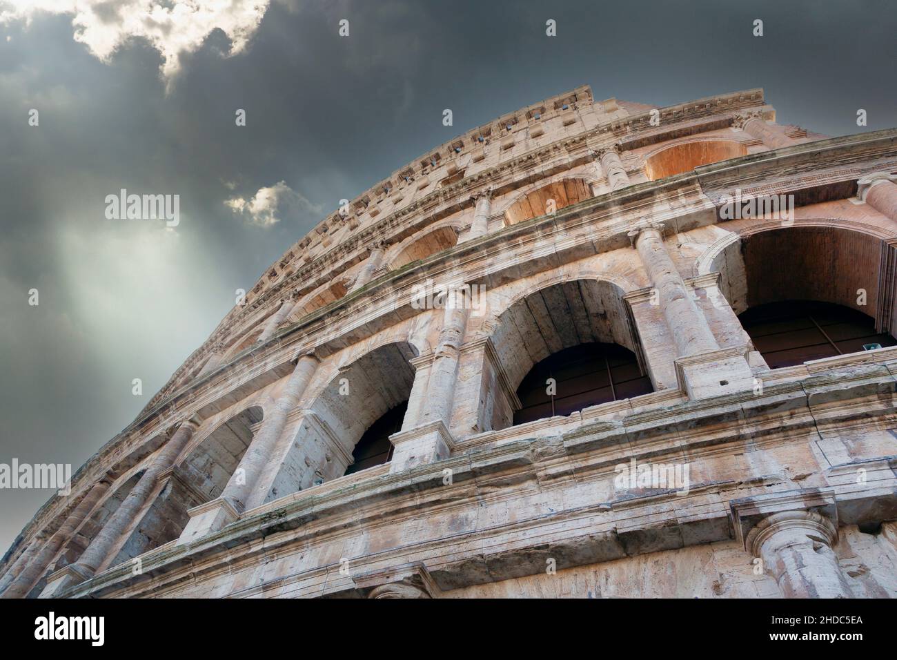 Colosseum of Rome, Italy, the most emblematic and prestigious ancient ...