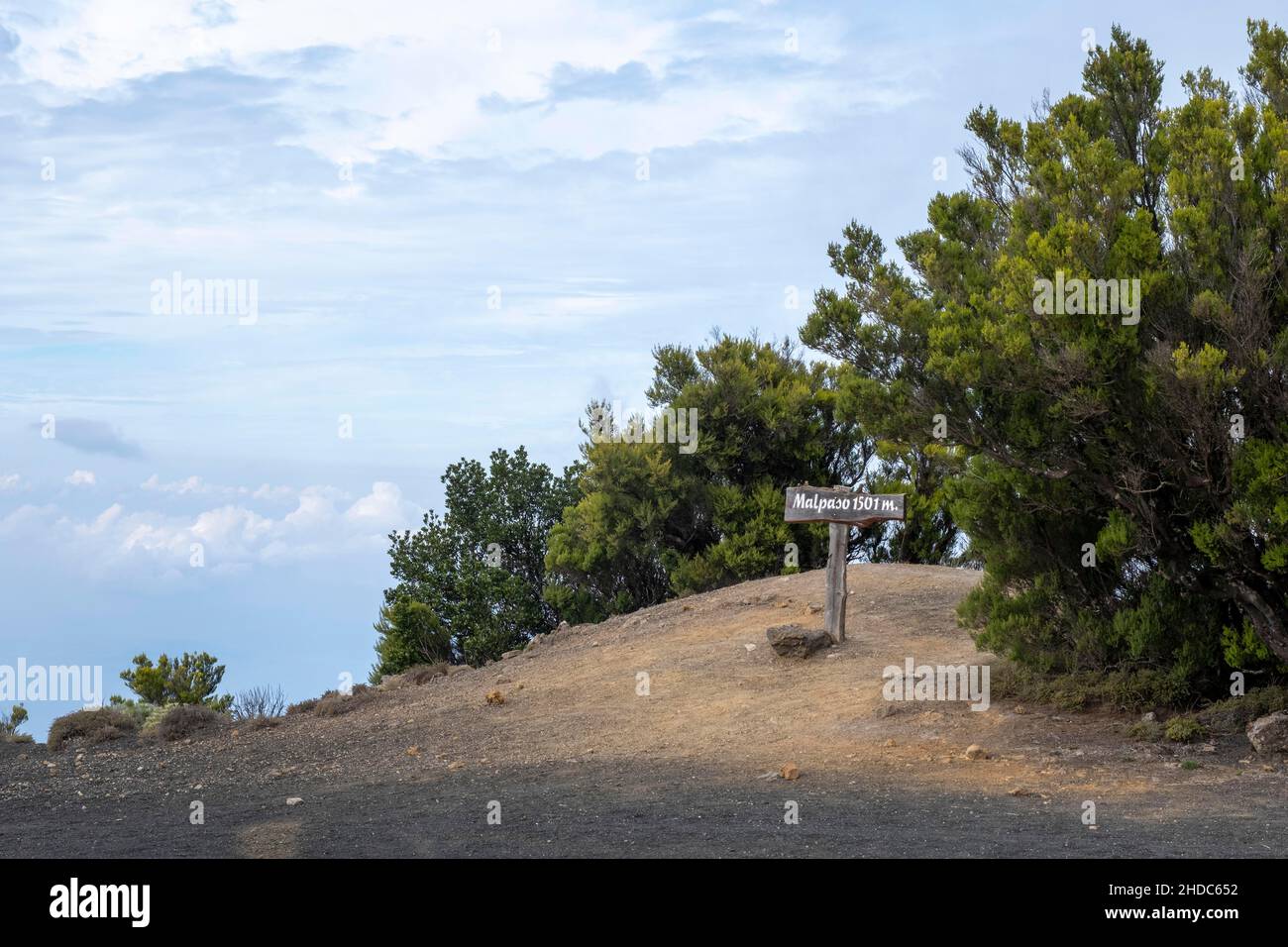 Highest point, Pico Malpaso, El Hierro, Canary Islands, Spain Stock ...