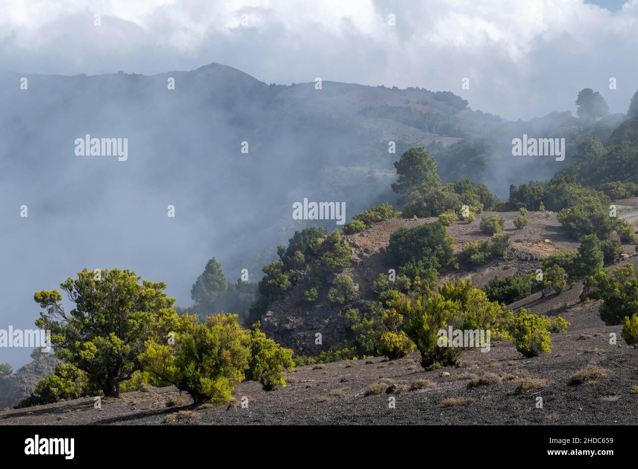 Highest point, Pico Malpaso, El Hierro, Canary Islands, Spain Stock ...