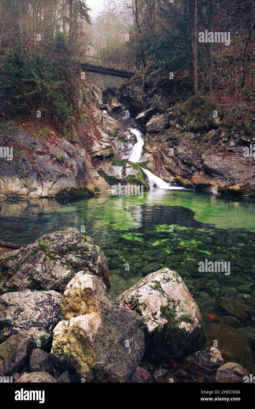 Vertical shot of rocks in the river. Good for wallpaper Stock Photo - Alamy