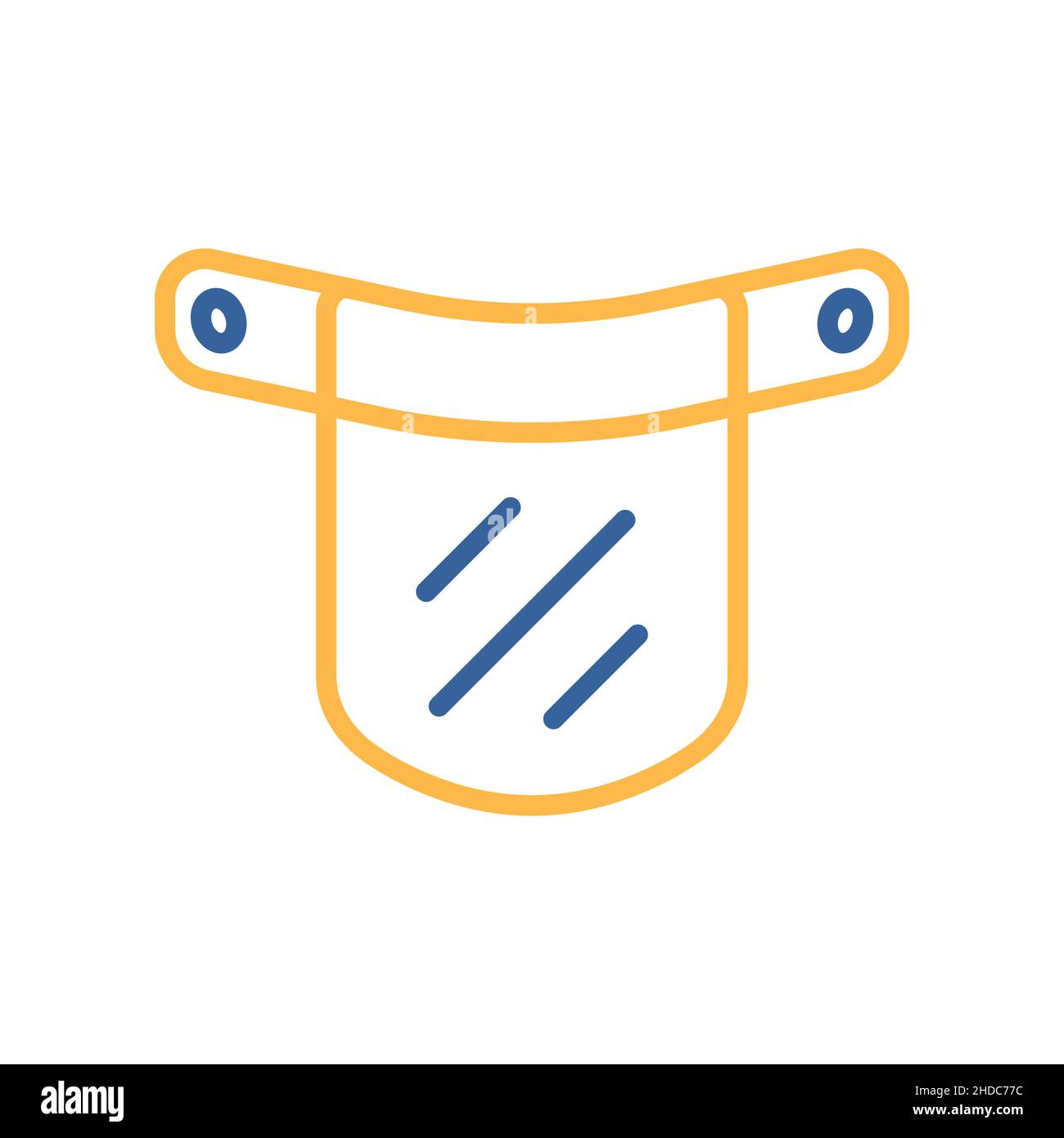 Plastic protective face shield vector flat icon. Medical sign ...