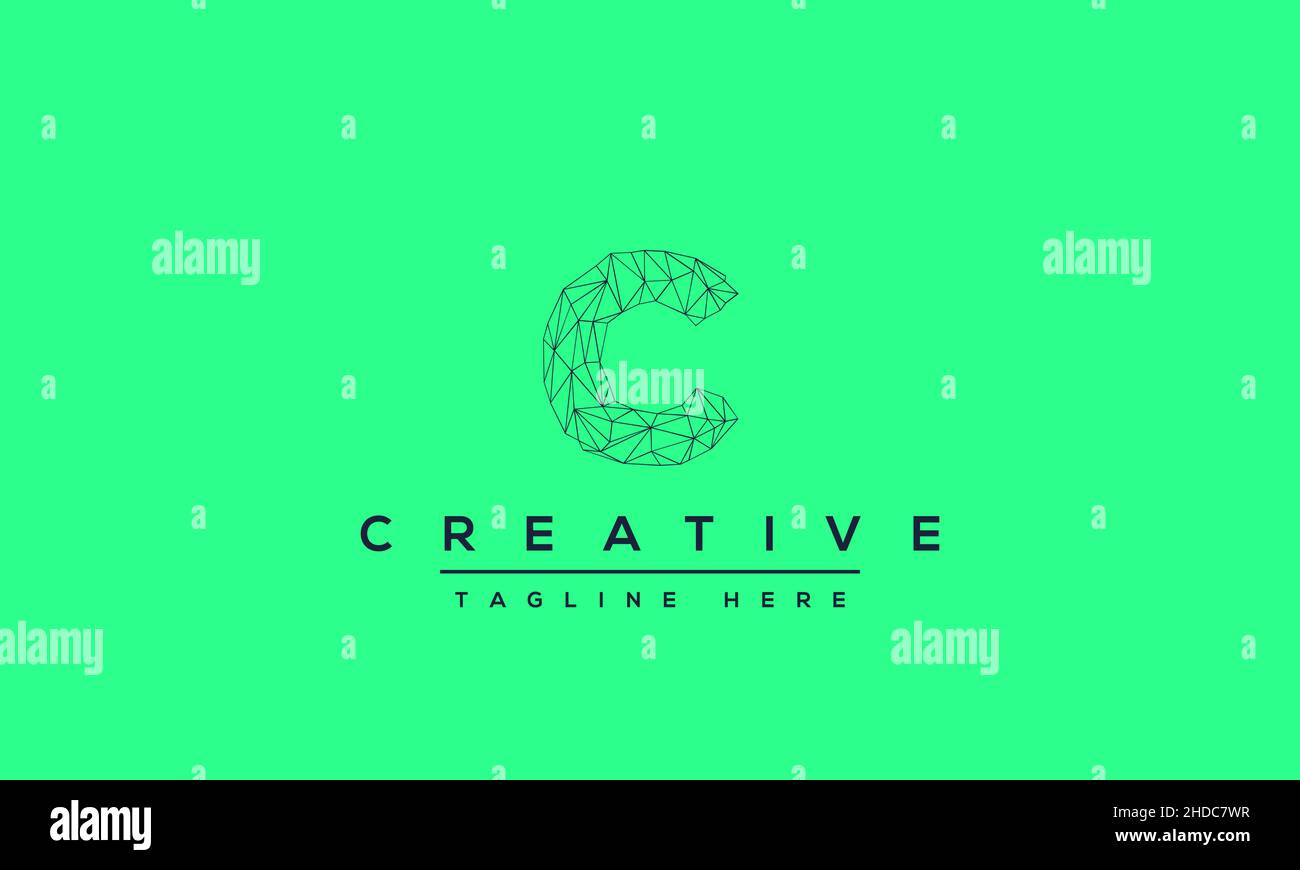 Modern creative letter C logo design. Minimal C, CC initial based ...