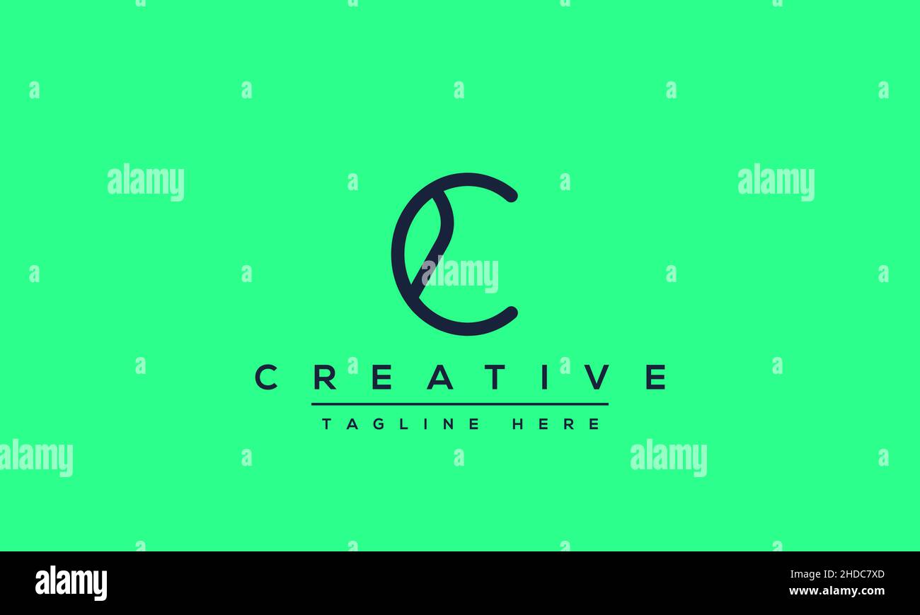 Modern creative letter C logo design. Minimal C, CC initial based ...