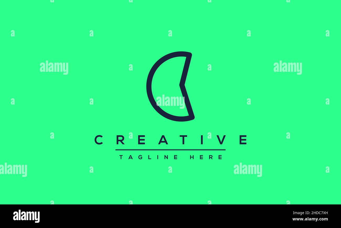 Modern creative letter C logo design. Minimal C, CC initial based ...