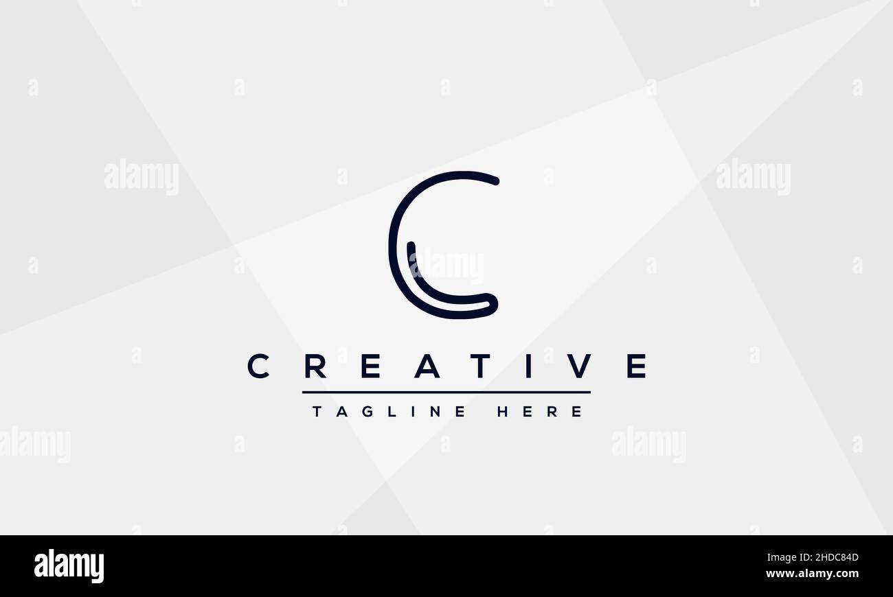 Modern creative letter C logo design. Minimal C, CC initial based ...